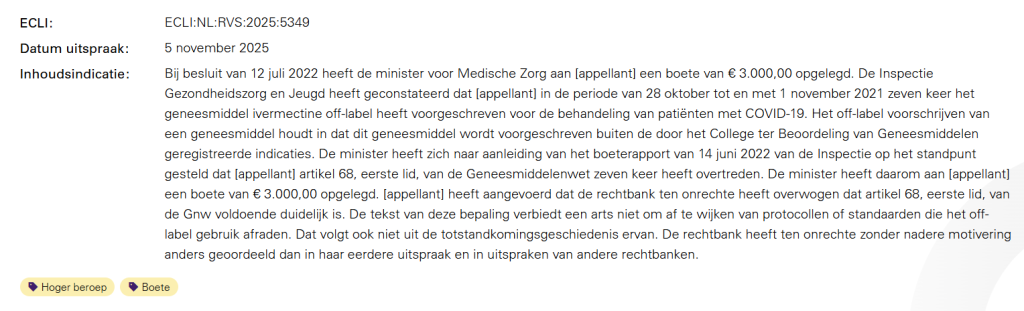 Huisarts Jan Vingerhoets terecht beboet, oordeelt de Raad van State ...